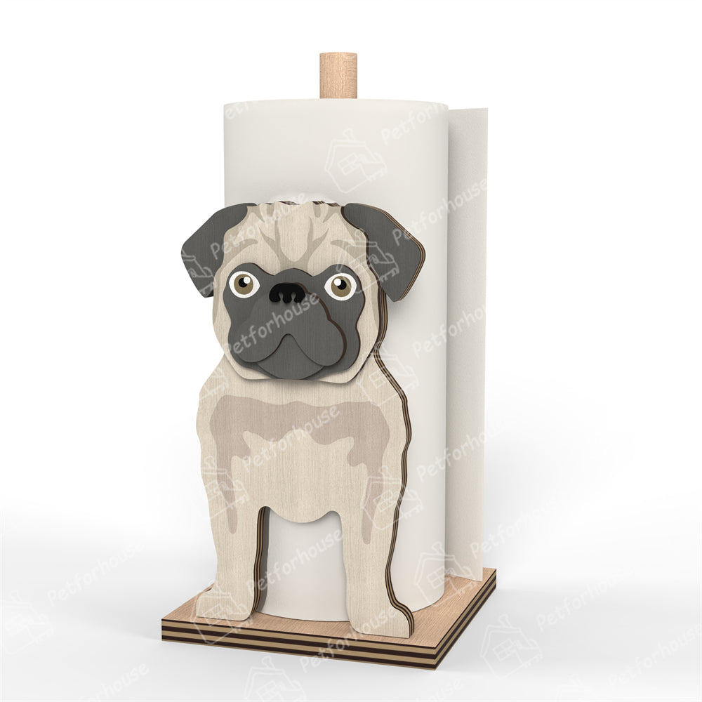 Pug Paper Towel Holder – Petforhouse.com